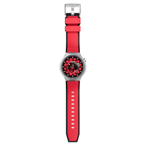 Szwajcarski sportowy zegarek Swatch Big Bold Irony Red Juicy SB07S110