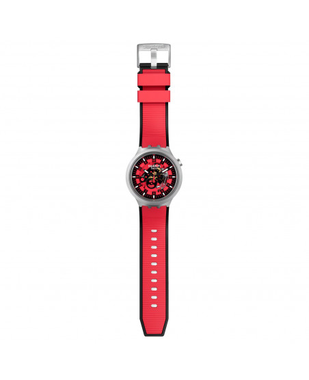 Szwajcarski sportowy zegarek Swatch Big Bold Irony Red Juicy SB07S110